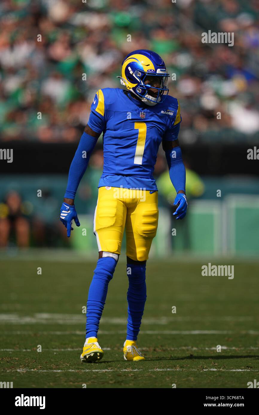 Los Angeles Rams' Emmanuel Forbes Jr. plays during an NFL football game ...
