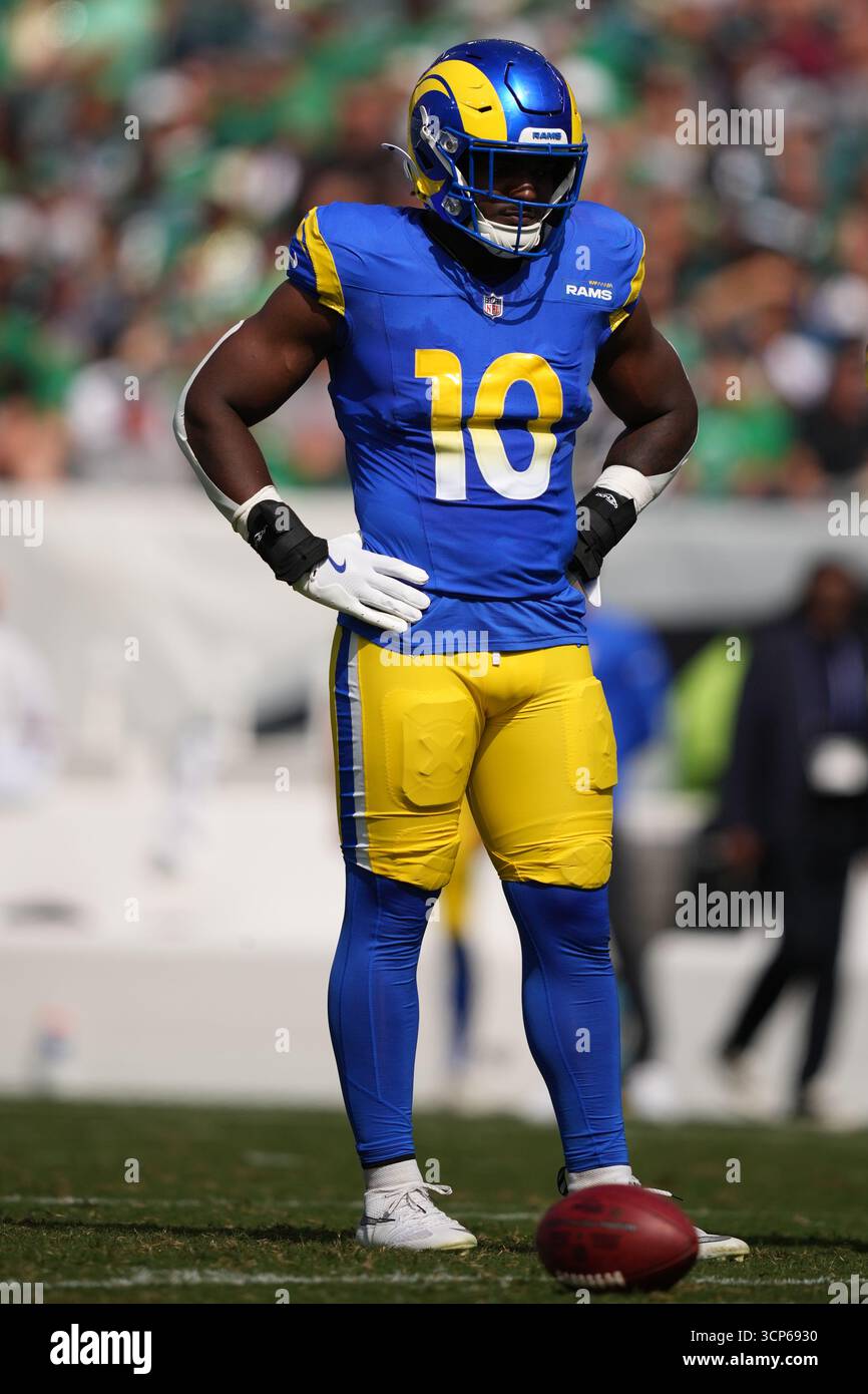 Los Angeles Rams' Josaiah Stewart plays during an NFL football game ...