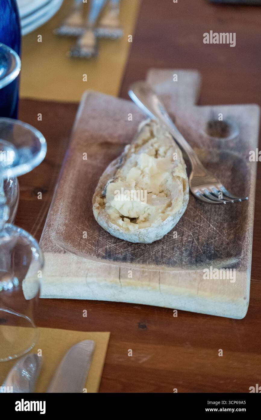 Casu Marzu, Sardinian cheese with larvae of Piophila Casei, served on a ...