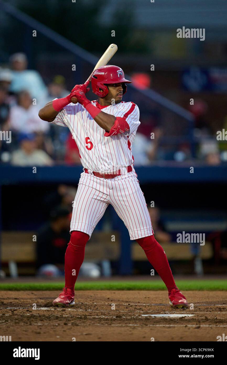 Reading Fightin Phils Dylan Campbell (5) bats during an MiLB Eastern ...