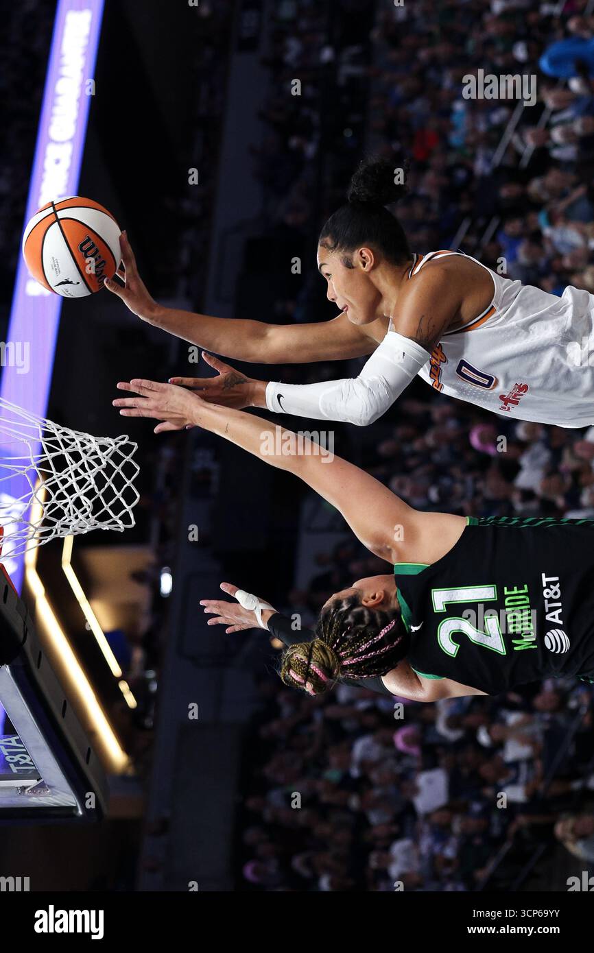 Phoenix Mercury forward Satou Sabally (0) shoots as Minnesota Lynx ...