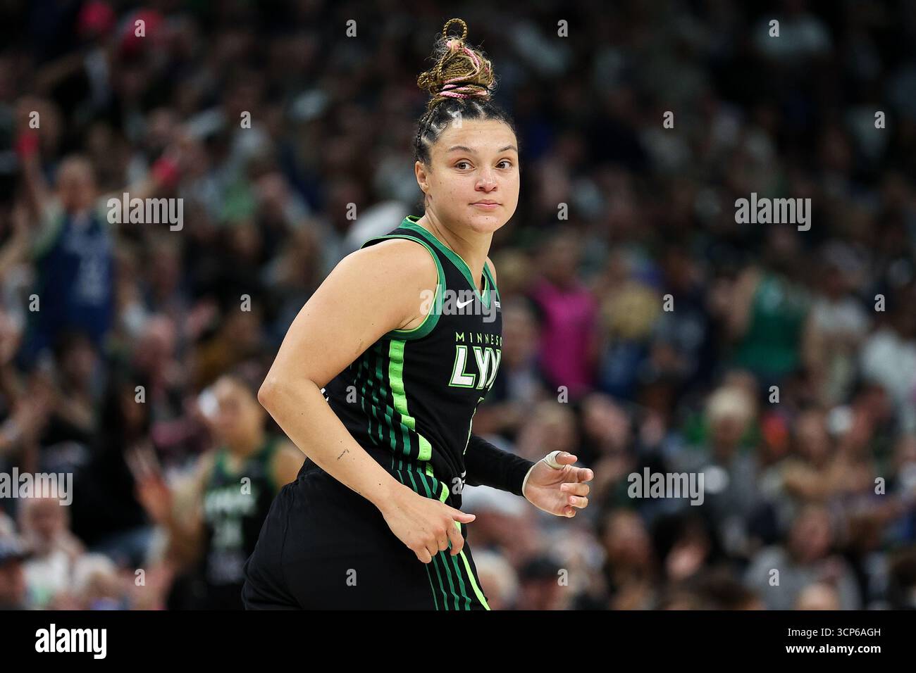 Minnesota Lynx guard Kayla McBride (21) looks on during the second half ...