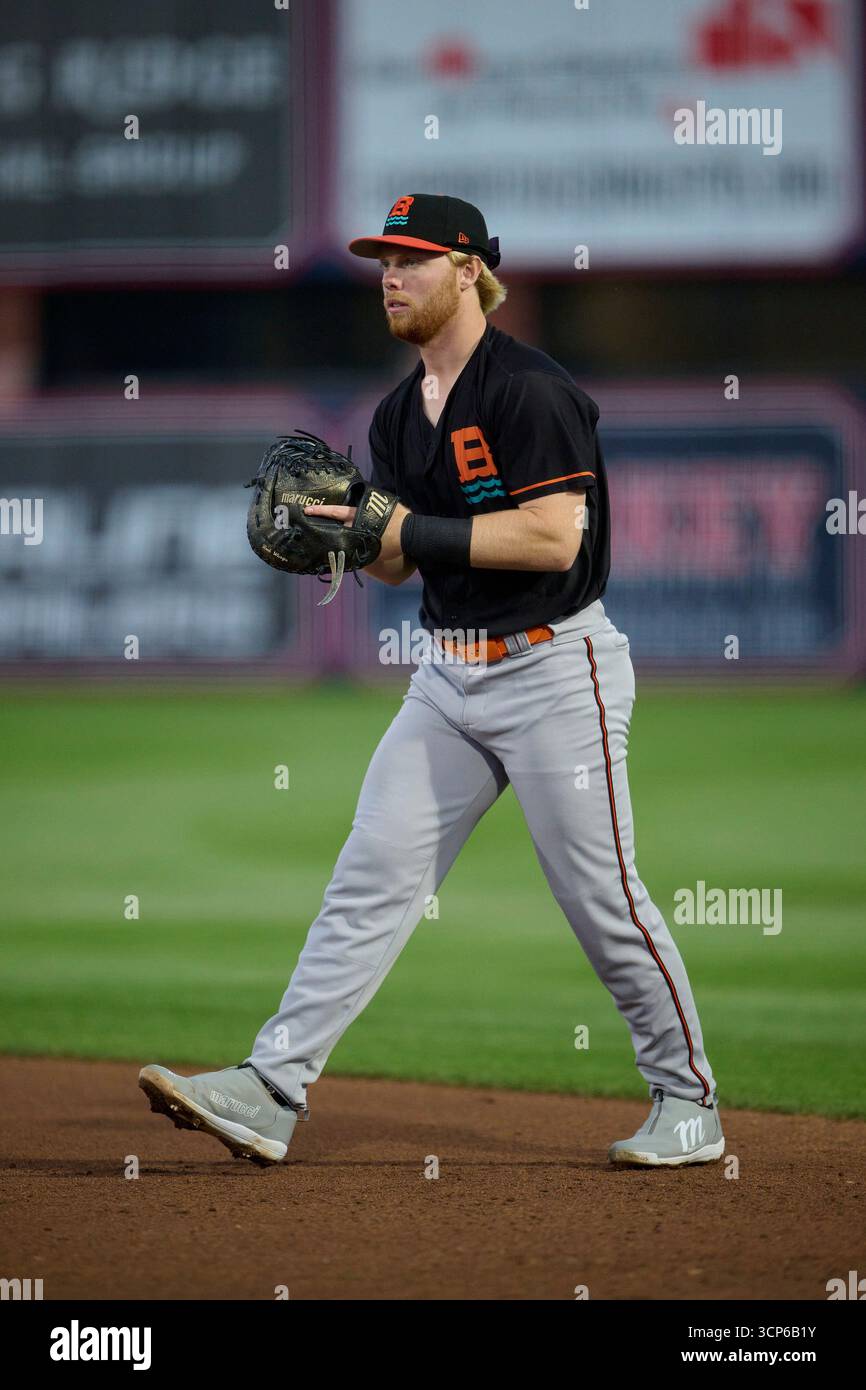 Chesapeake Baysox first baseman Ethan Anderson (2) during an MiLB ...