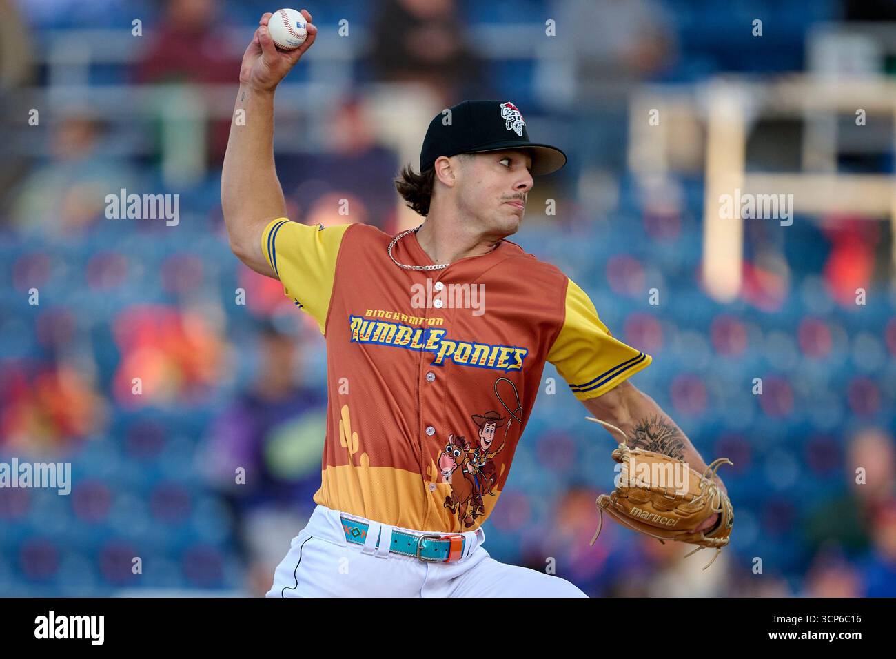 Binghamton Rumble Ponies pitcher Will Watson (17) during an MiLB ...