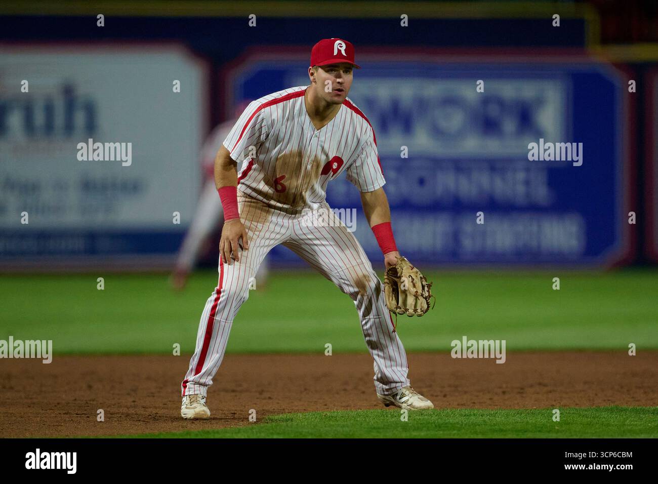 Reading Fightin Phils third baseman Carson DeMartini (6) during an MiLB ...