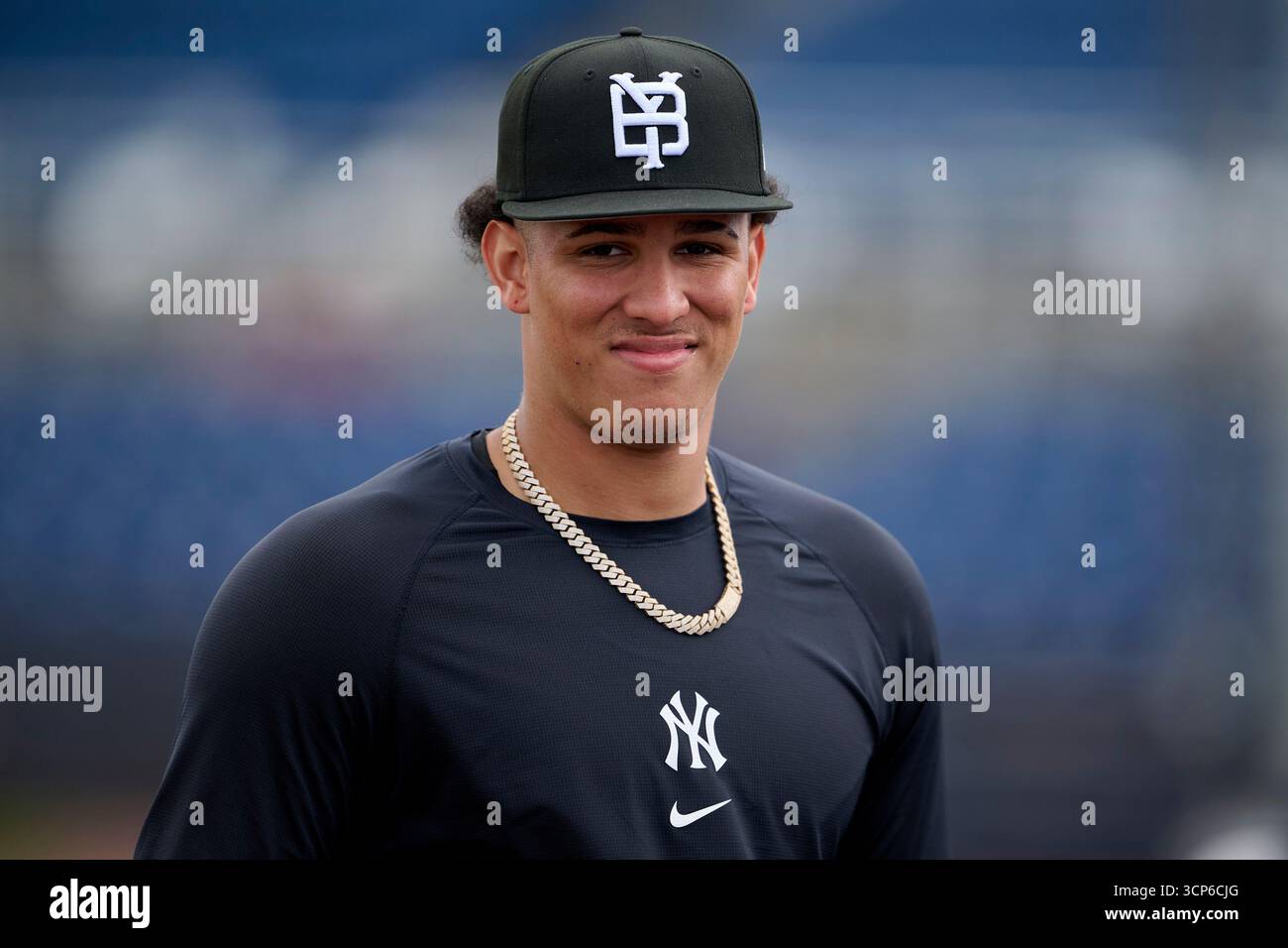 Somerset Patriots pitcher Carlos Lagrange during practice before an ...