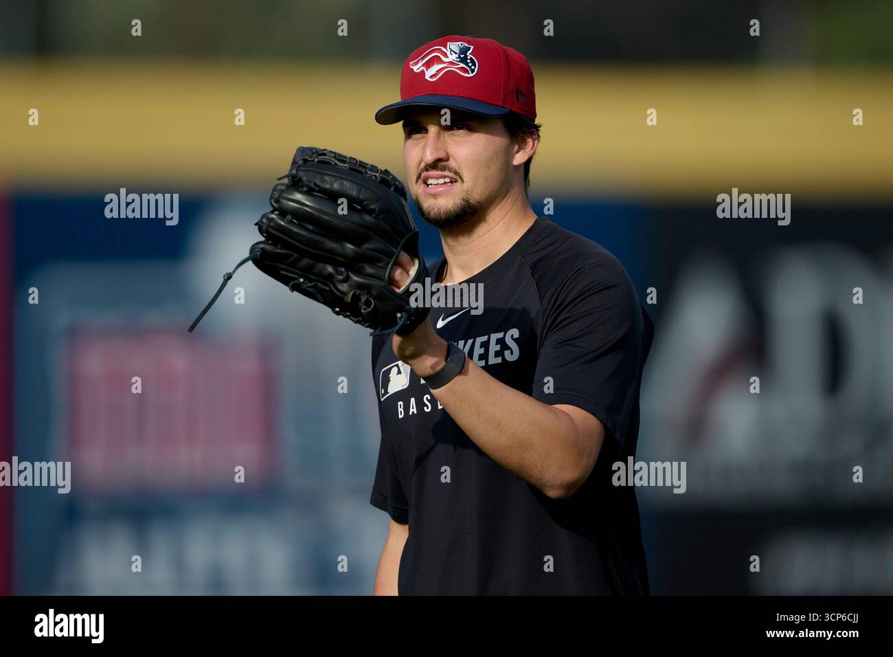 Somerset Patriots pitcher Baron Stuart during practice before an MiLB ...