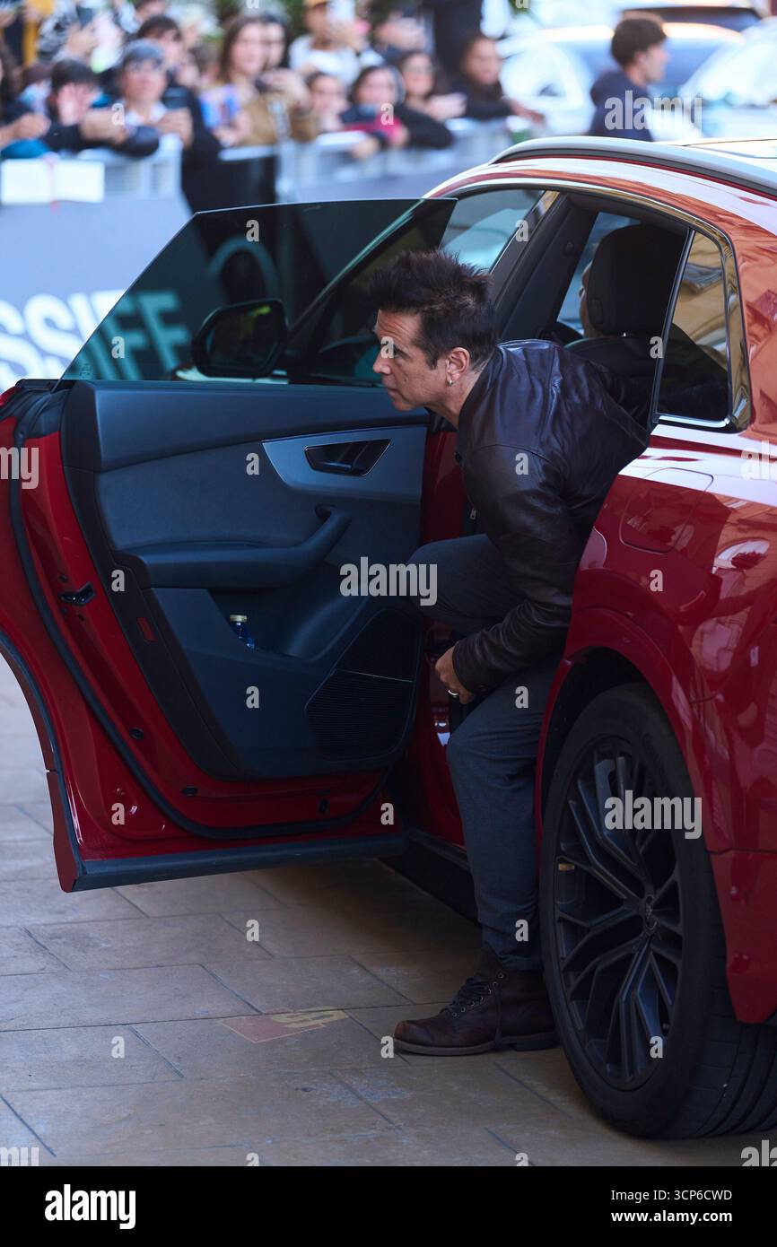 Colin Farrell arrives at Maria Cristina Hotel during 73rd San Sebastian ...