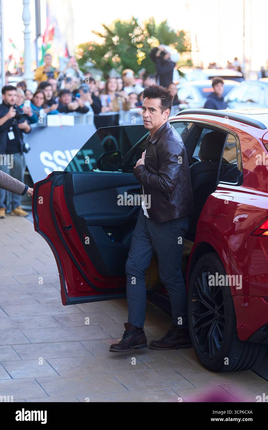Colin Farrell arrives at Maria Cristina Hotel during 73rd San Sebastian ...