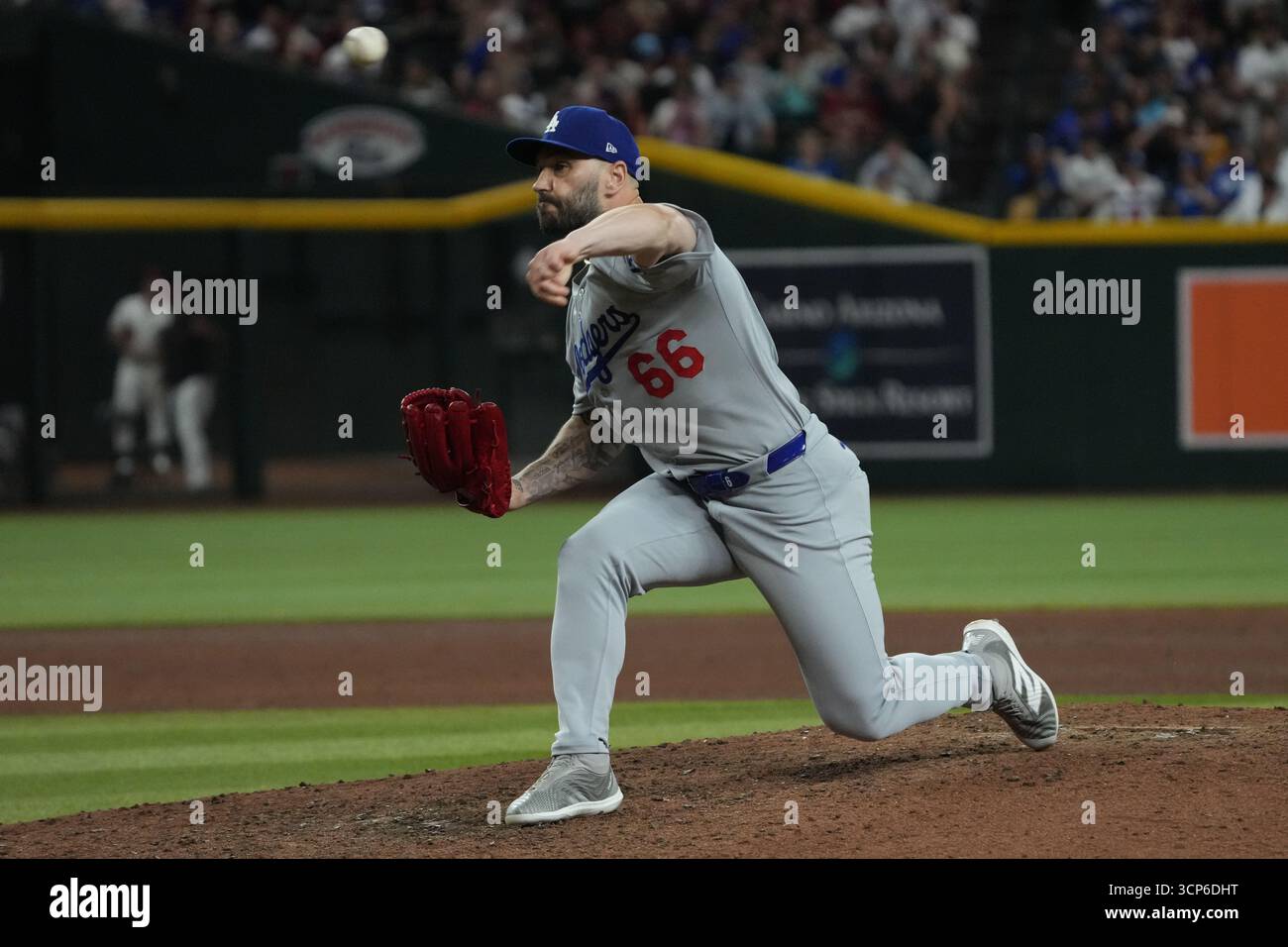 Los Angeles Dodgers pitcher Tanner Scott (66) in the first inning of a ...