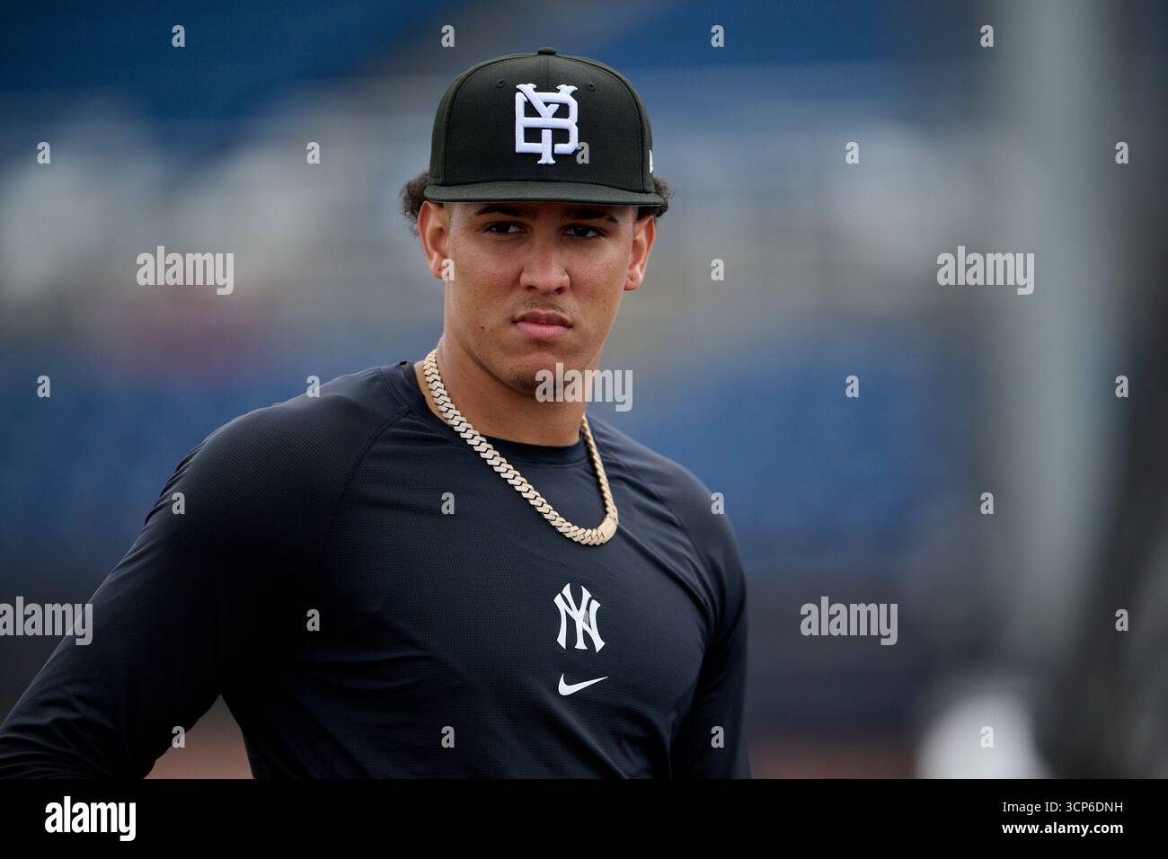 Somerset Patriots pitcher Carlos Lagrange during practice before an ...