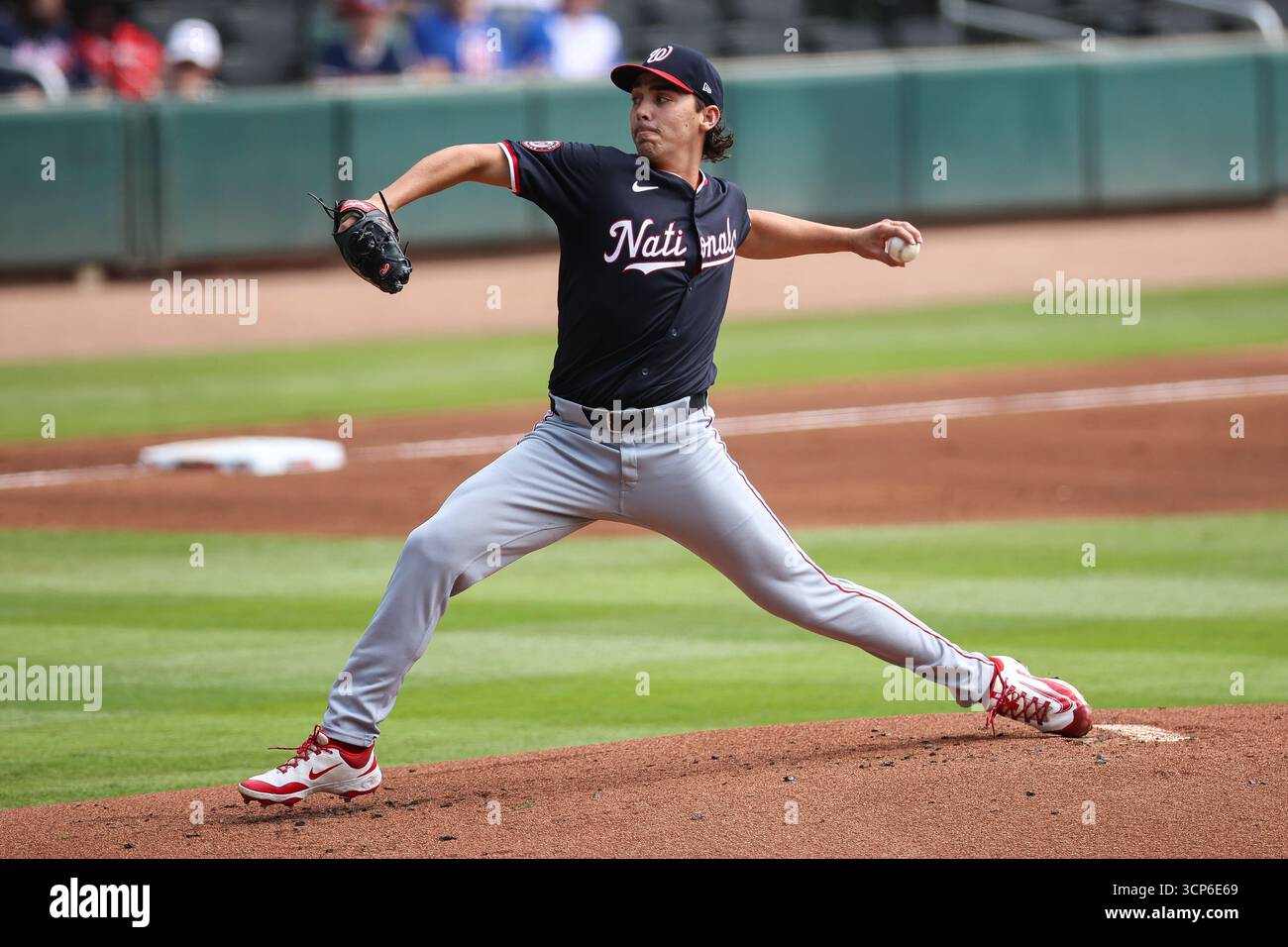 Washington Nationals pitcher Andrew Alvarez delivers in the first ...