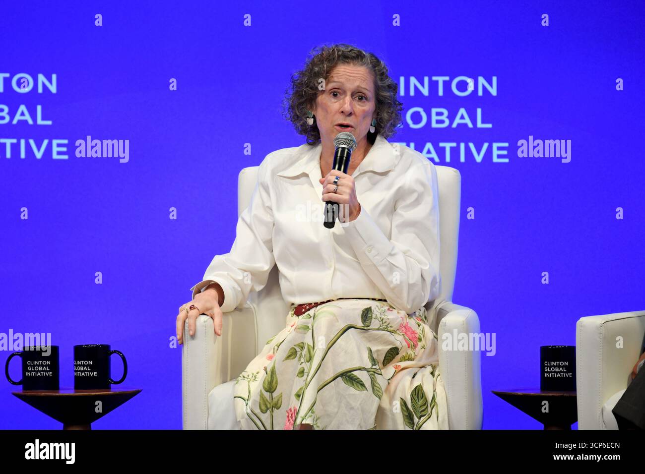 Philanthropist Abigail Disney onstage at the Clinton Global Initiative ...