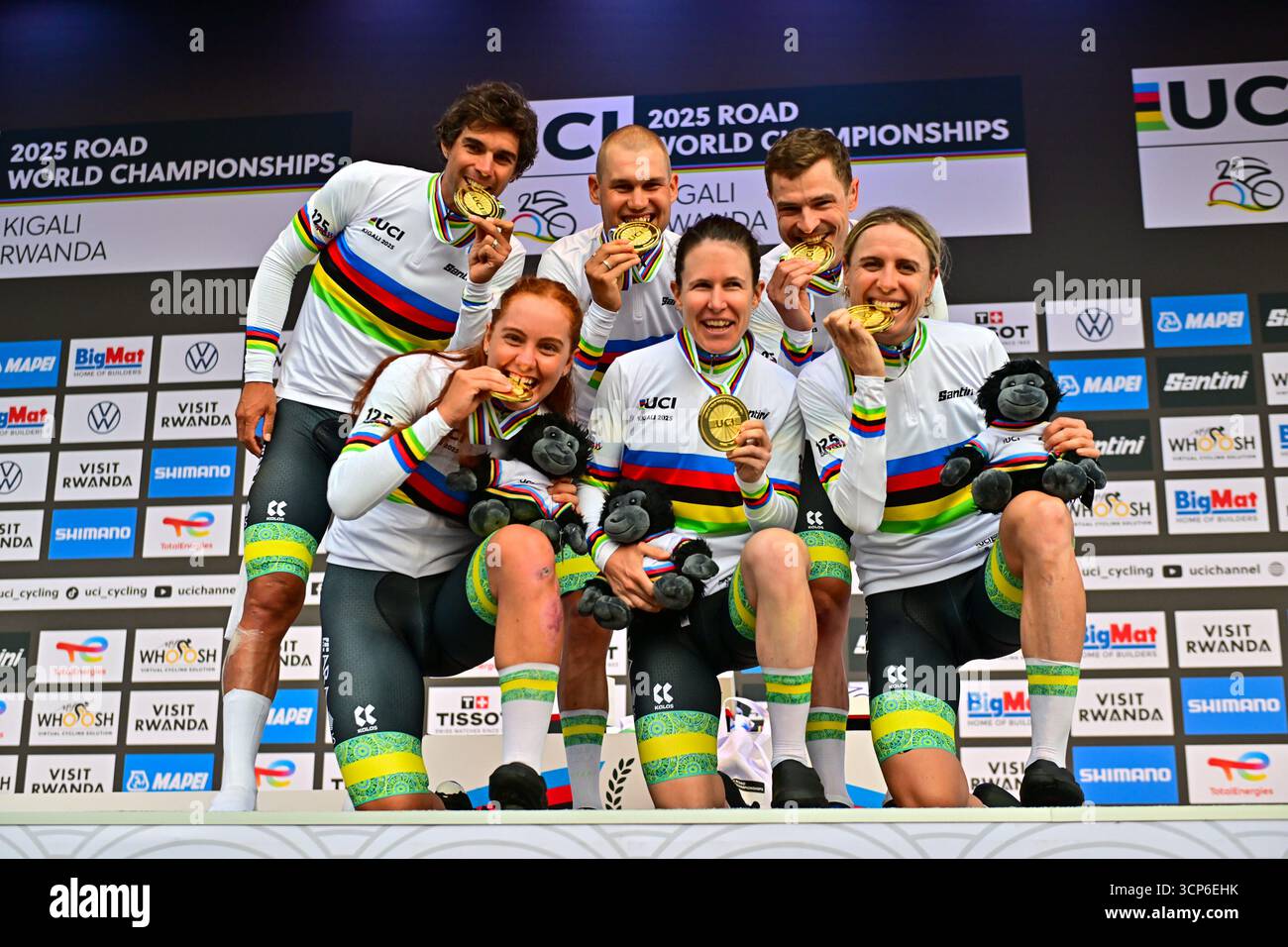 Australien Siegerehrung MATTHEWS Michael, PLAPP Lucas, VINE Jay ...