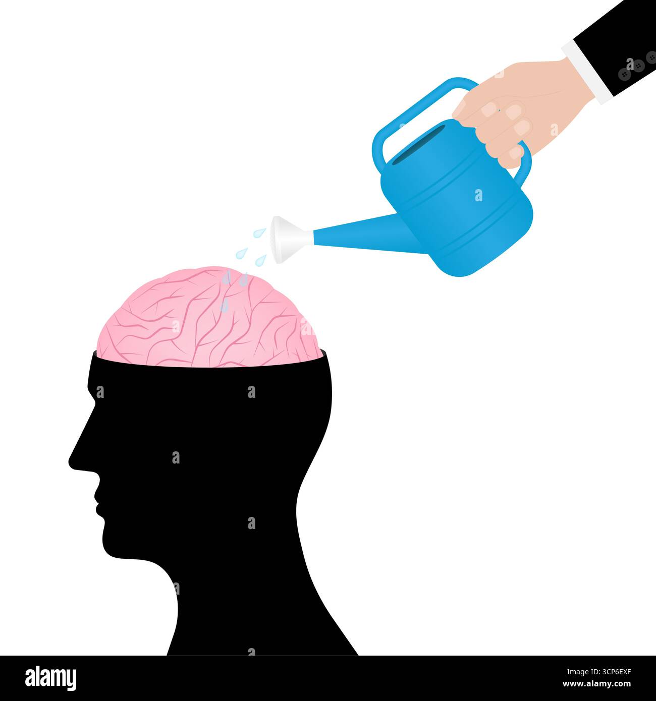 Watering brain self improvement hi-res stock photography and images - Alamy