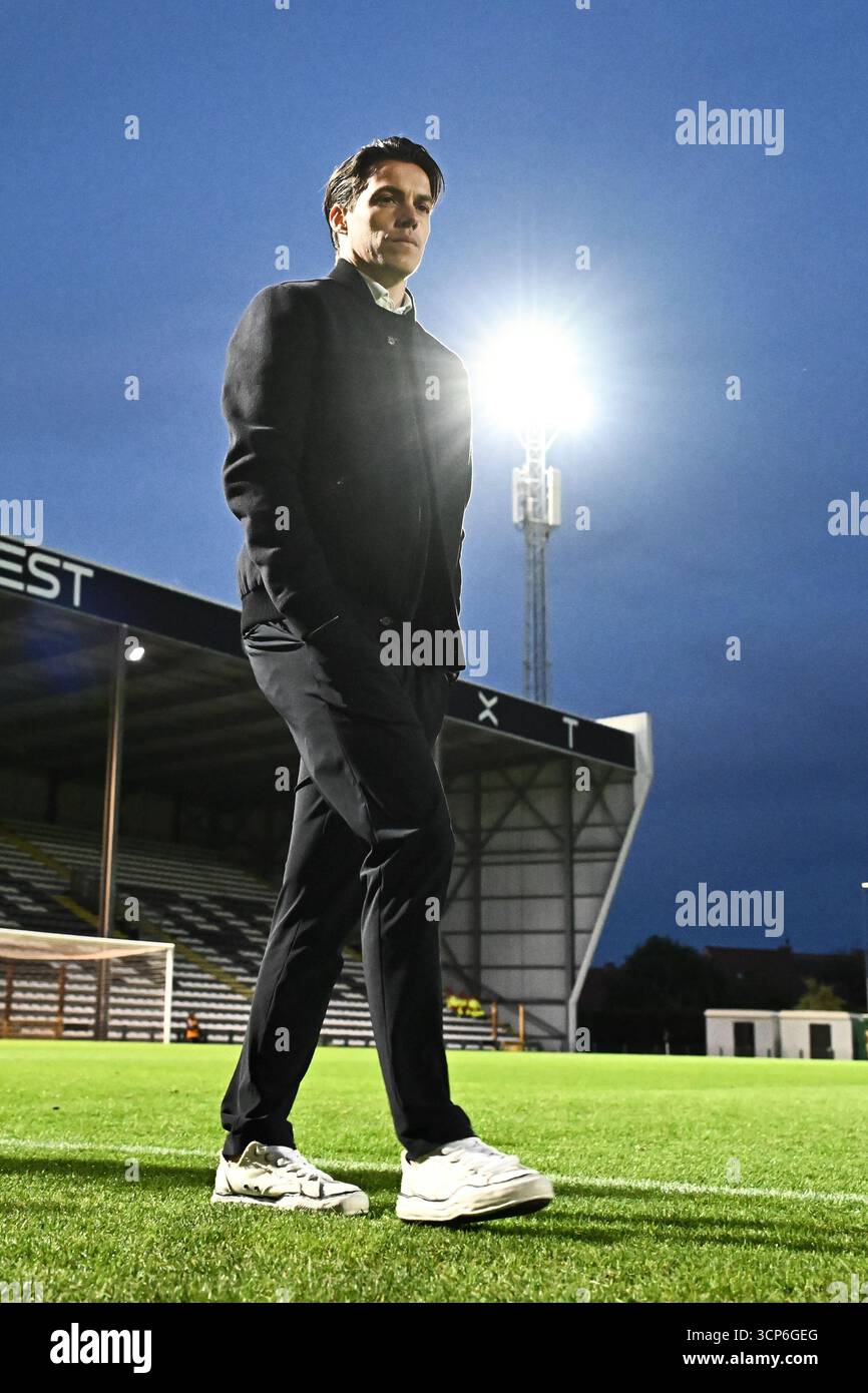 Club's head coach Tim Wolf pictured before a soccer game between Club ...