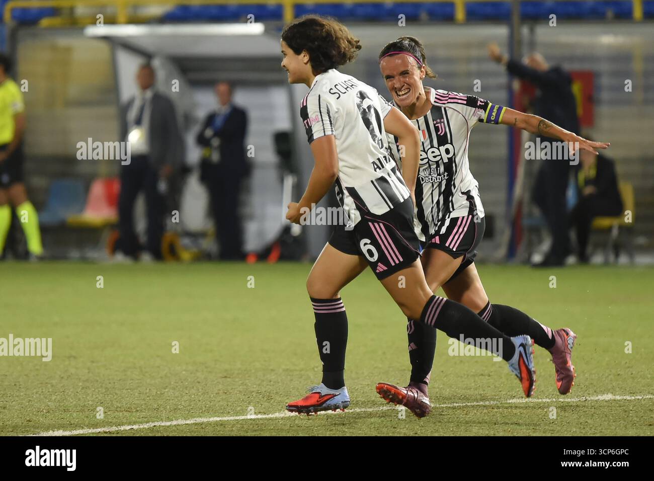 Eva Schatzer of Juventus FC rejoices after scoring a goal of 2-0 during ...