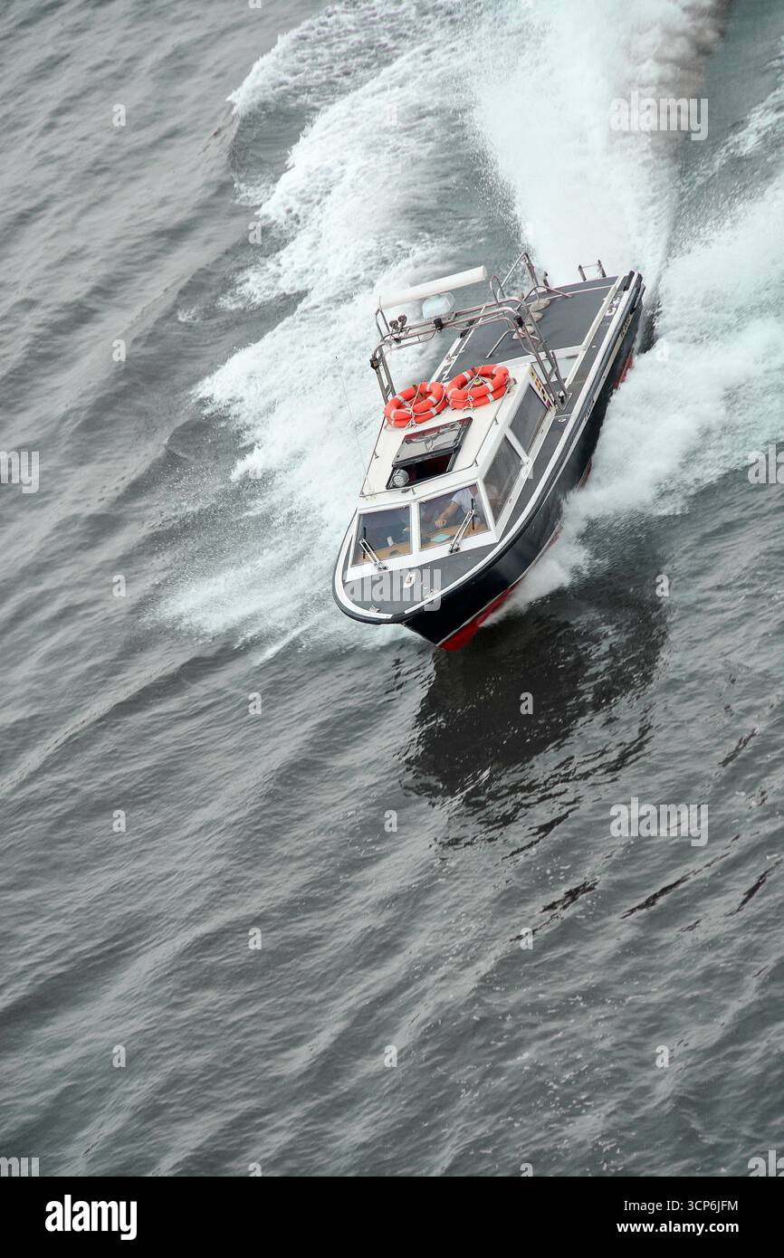 Venice. Italy - September 24, 2025: A maritime security patrol boat or ...