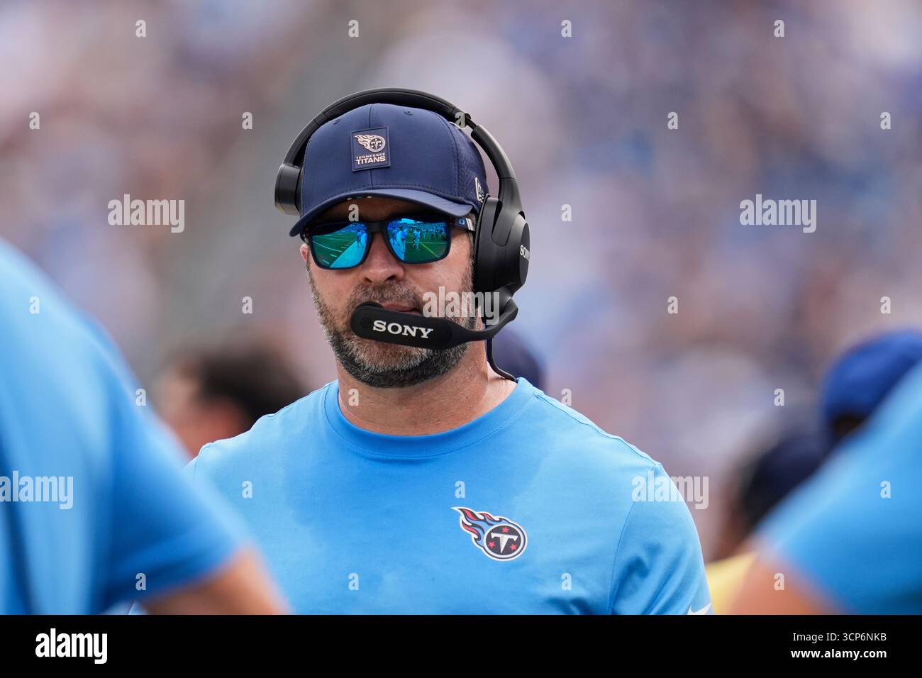 Tennessee Titans head coach Brian Callahan walks the sideline during ...