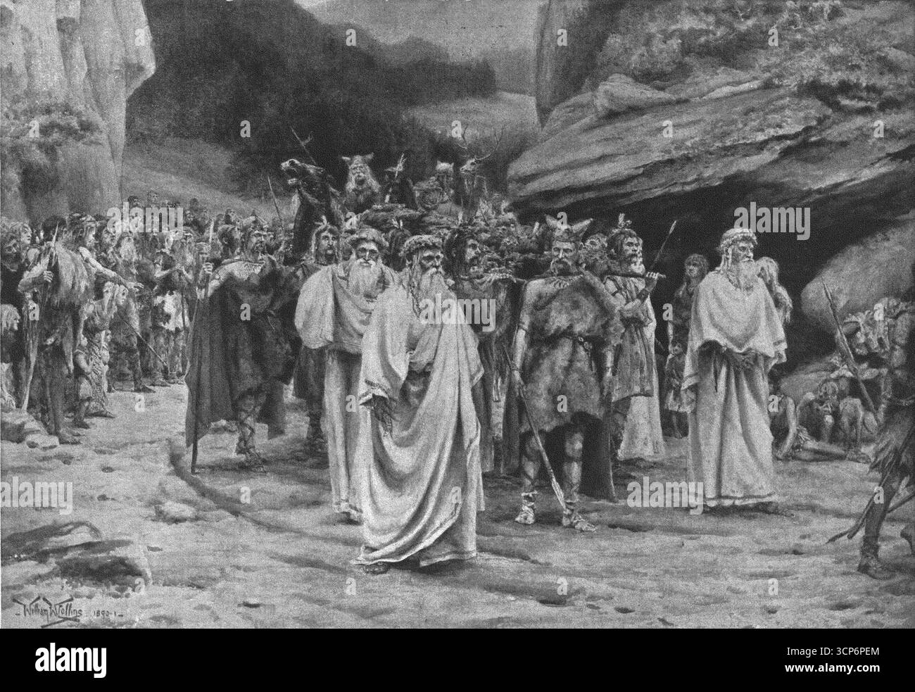 The burial of a British chieftain. Museum: PRIVATE COLLECTION. Author ...