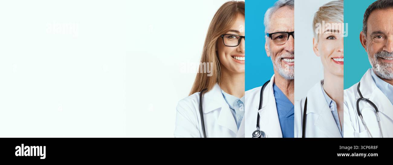 Collage of Diverse Medical Professionals in a Modern Healthcare Setting ...