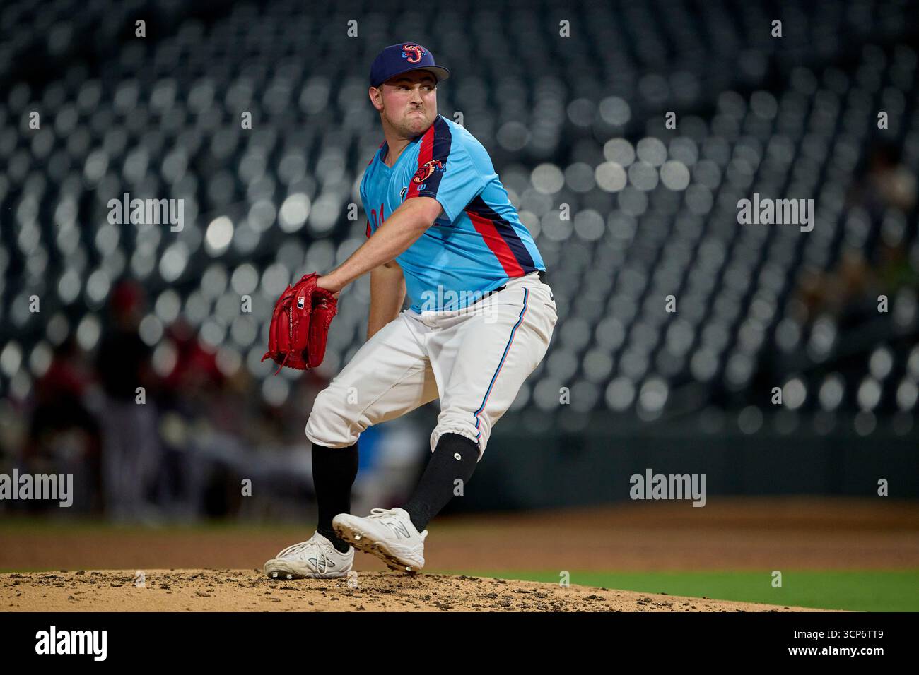 Jacksonville Jumbo Shrimp pitcher William Kempner (34) during an MiLB International League ...