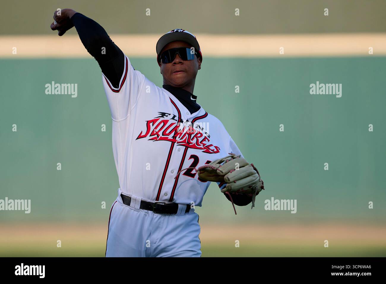 Richmond Flying Squirrels Bo Davidson (23) during warmups before an ...