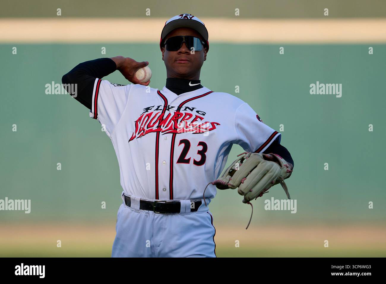 Richmond Flying Squirrels Bo Davidson (23) during warmups before an ...