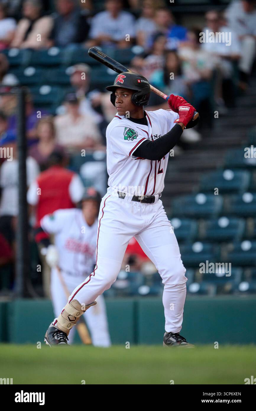 Richmond Flying Squirrels Bo Davidson (23) bats during an MiLB Eastern ...