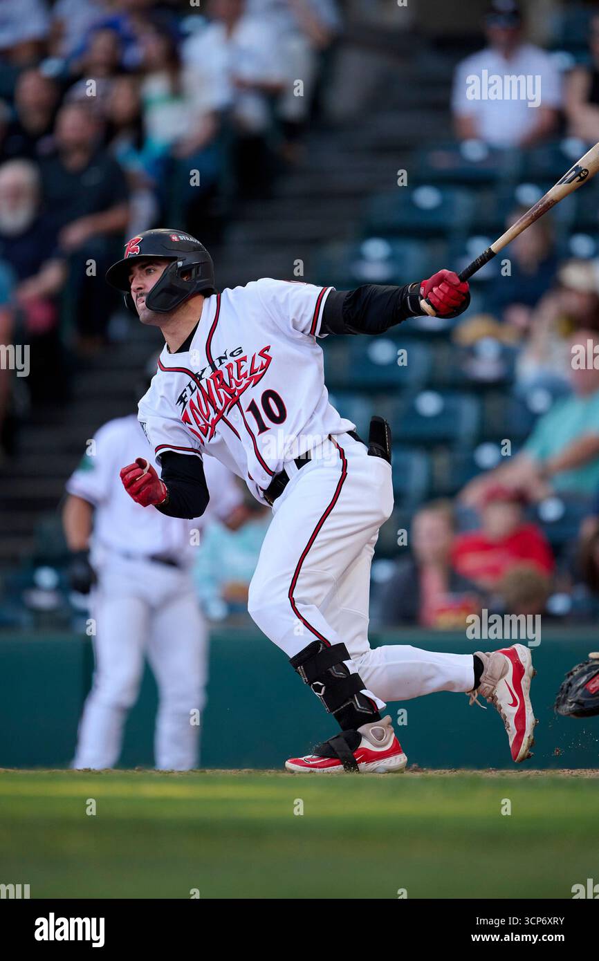 Richmond Flying Squirrels Carter Howell (10) bats during an MiLB ...