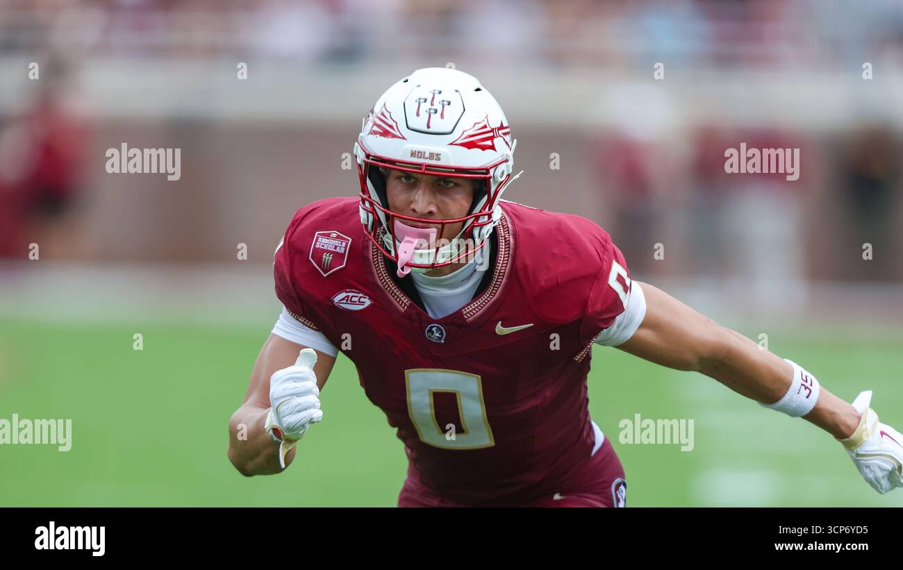 Florida State wide receiver Duce Robinson (0) in action during an NCAA ...