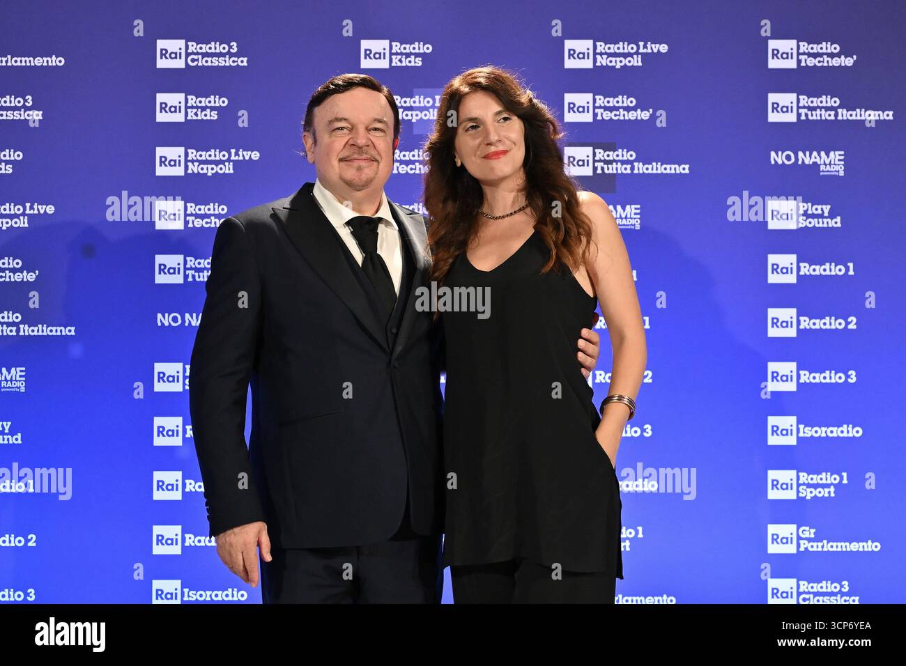 Enrico Stinchelli and Roberta Vespa attend the photocall for the ...