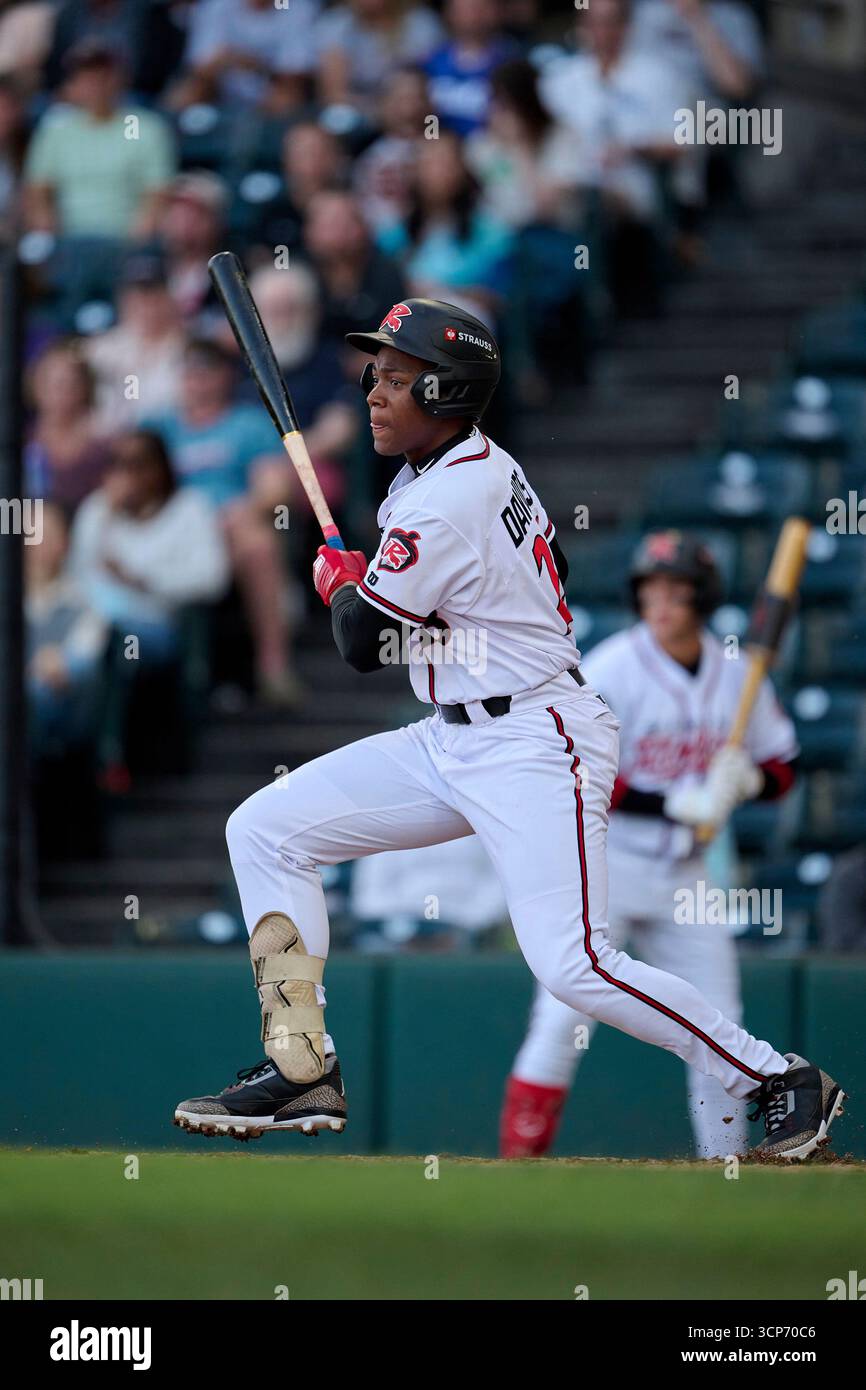 Richmond Flying Squirrels Bo Davidson (23) bats during an MiLB Eastern ...