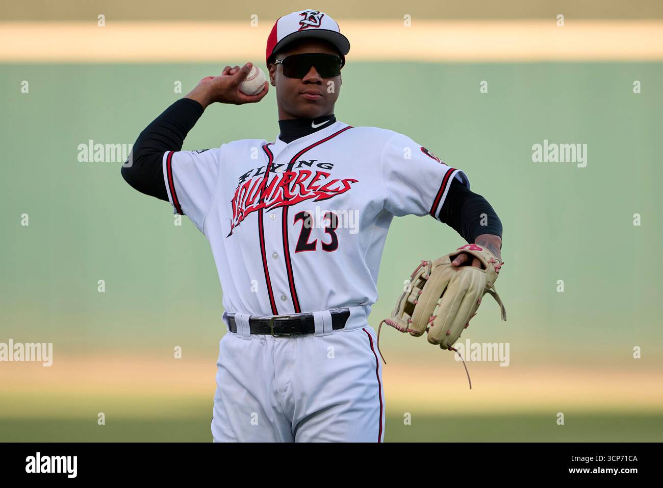 Richmond Flying Squirrels Bo Davidson (23) during warmups before an ...
