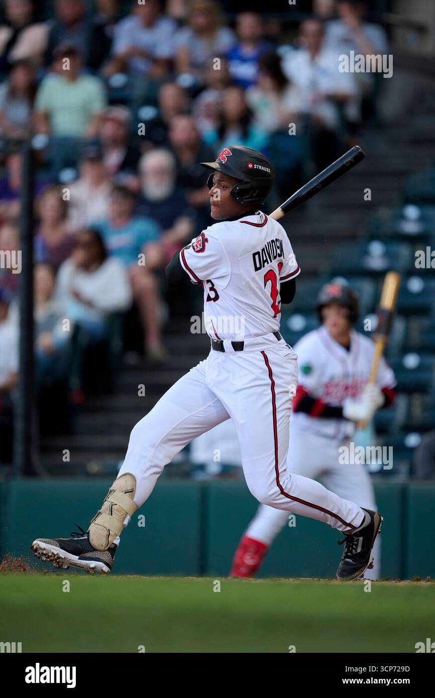 Richmond Flying Squirrels Bo Davidson (23) bats during an MiLB Eastern ...