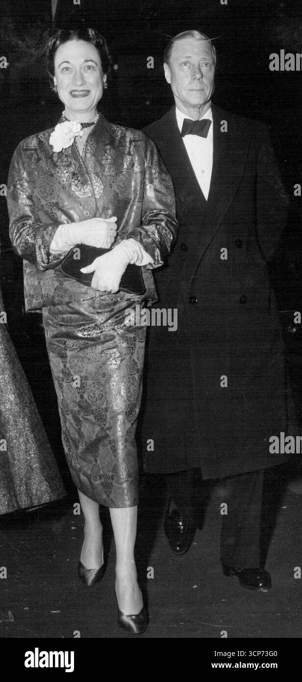 Duke & Duchess Windsor Scenes 1950-51-53. February 12, 1953 Stock Photo ...