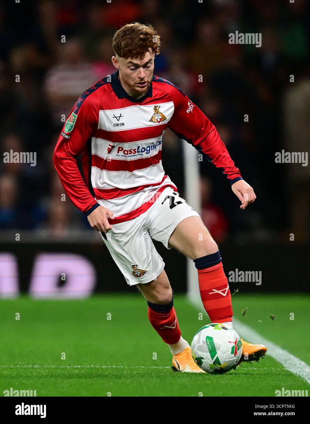 Doncaster Rovers' Jack Senior dribbles with the ball in the match ...