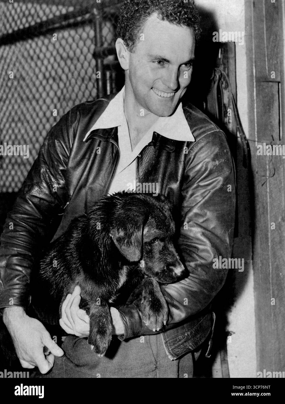 Dog's Home manager Jack Cusack and the dog he rescued last night from ...