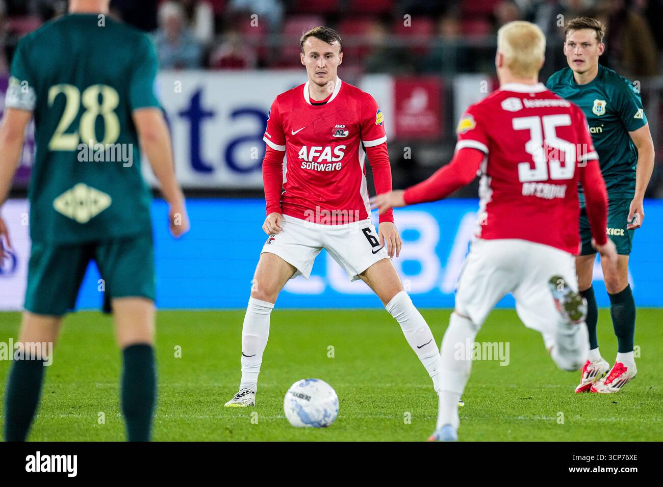 ALKMAAR, NETHERLANDS - SEPTEMBER 24: Peer Koopmeiners of AZ Alkmaar ...