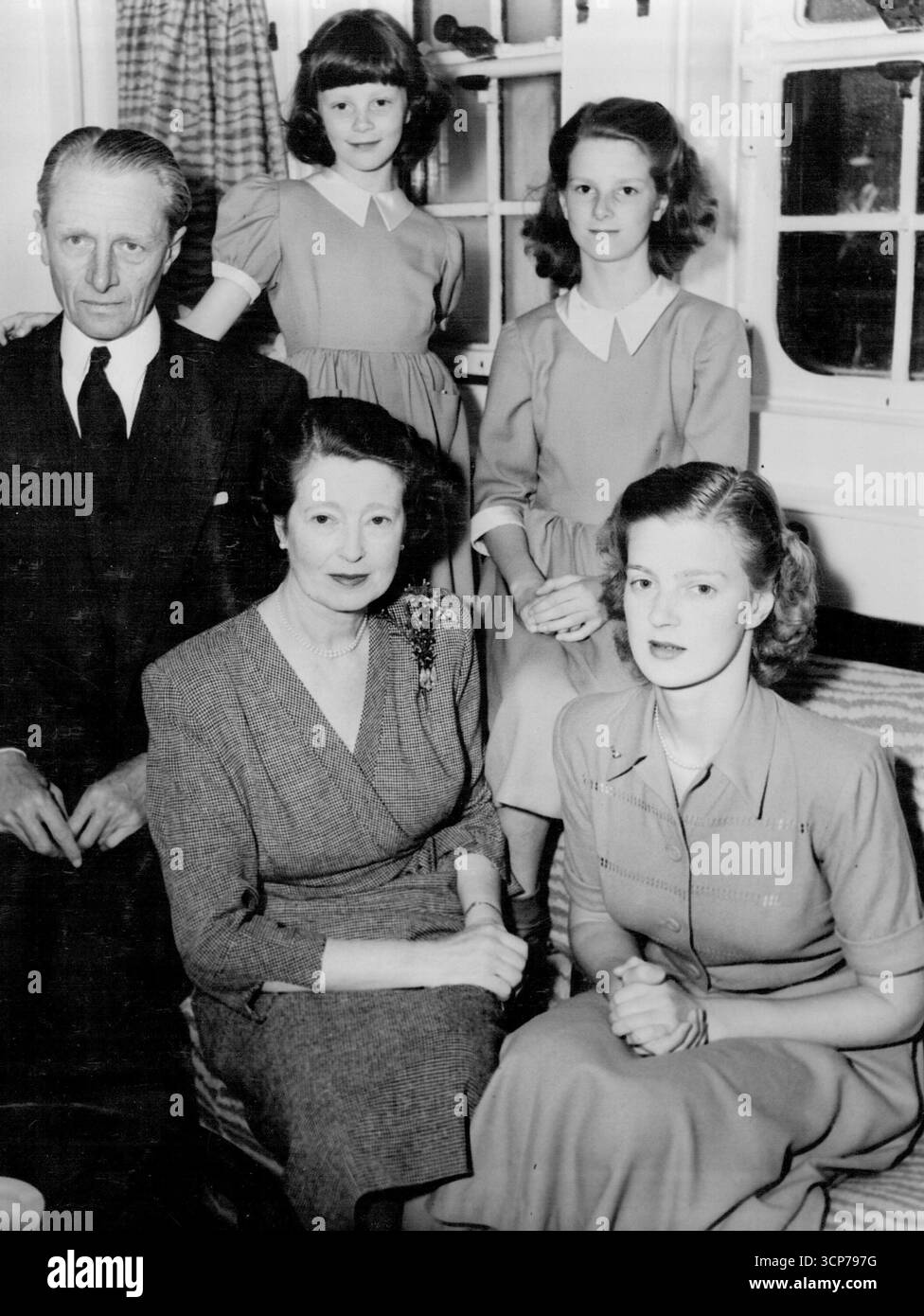 Tasmania's New Governor, Sir Ronald Cross, and Lady Cross, with three ...