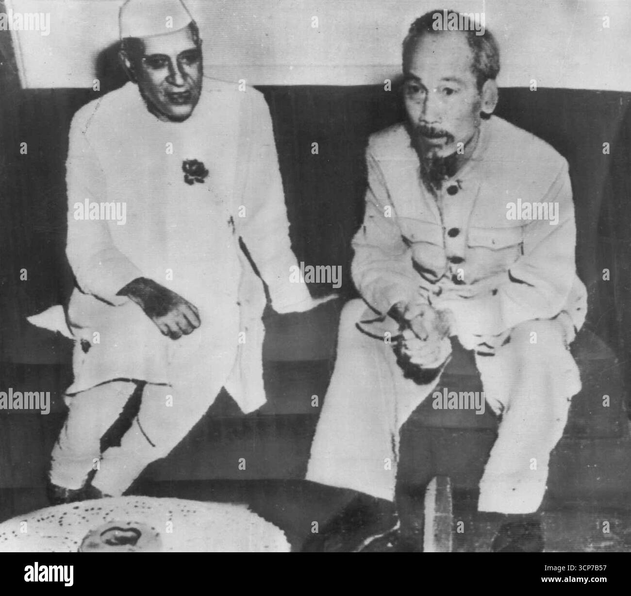 Nehru Visits Leader - India Prime Minister Jawaharlal Nehru, left ...