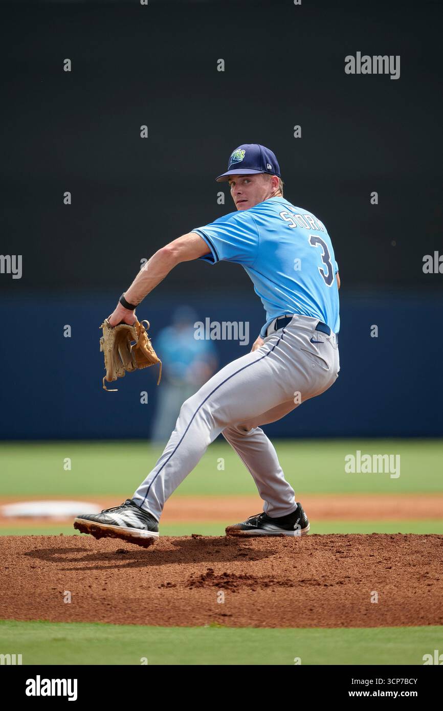 Tampa Bay Rays pitcher Ethan Storm (3) during an MiLB Bridge League ...