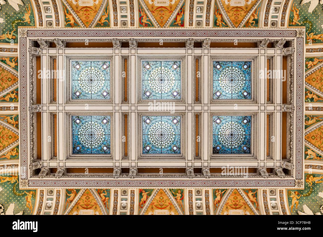 Jefferson Building Great Hall Ceiling Washington DC // WASHINGTON DC ...