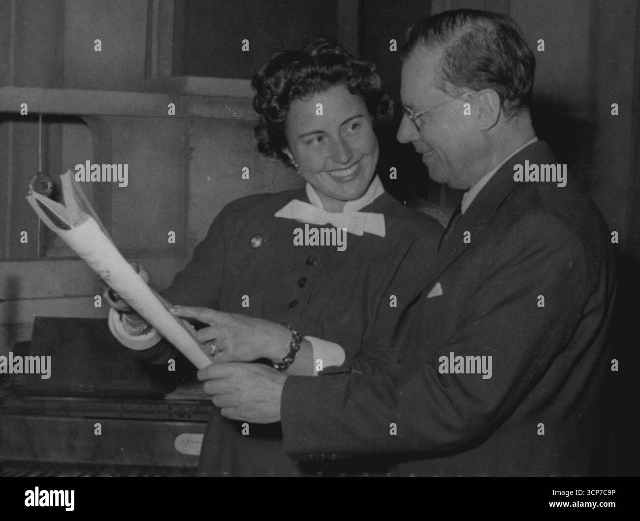 Concert singer Lisa Della Cana and Dr Karl Buchan. August 27, 1954 ...