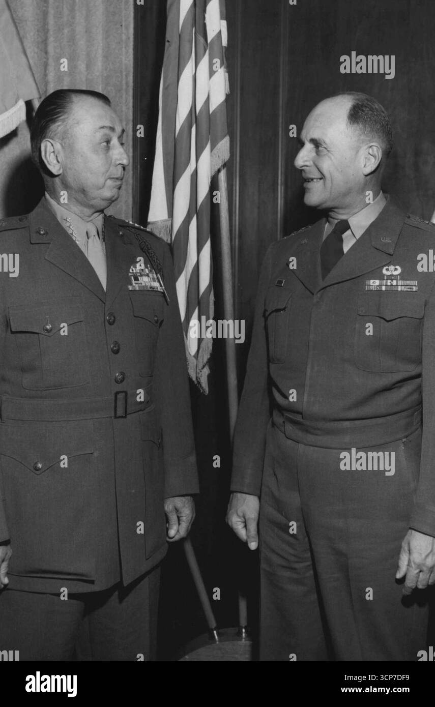 USMC Commandant & Gen Ridgway:(L To R) Gen Clifton B. Cates, Commandant ...