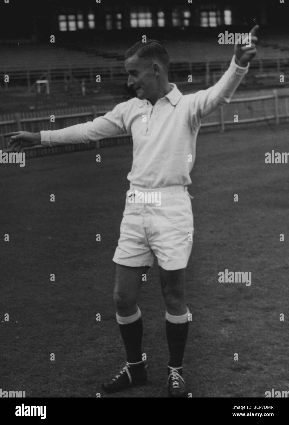 Referee "Digger" Chambers, the semaphore man. May 12, 1948 Stock Photo ...