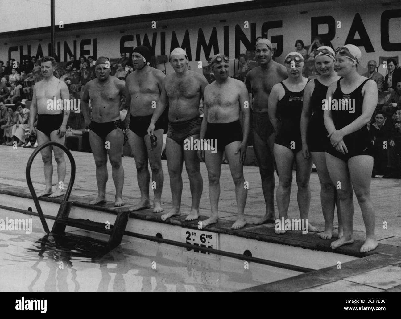 Competitors line-up for training, at Folkestone, for the English ...