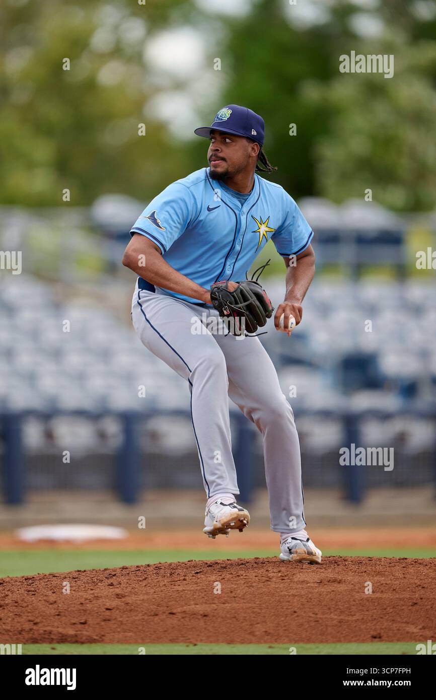 Tampa Bay Rays pitcher Cesar De Jesus (45) during an MiLB Bridge League ...