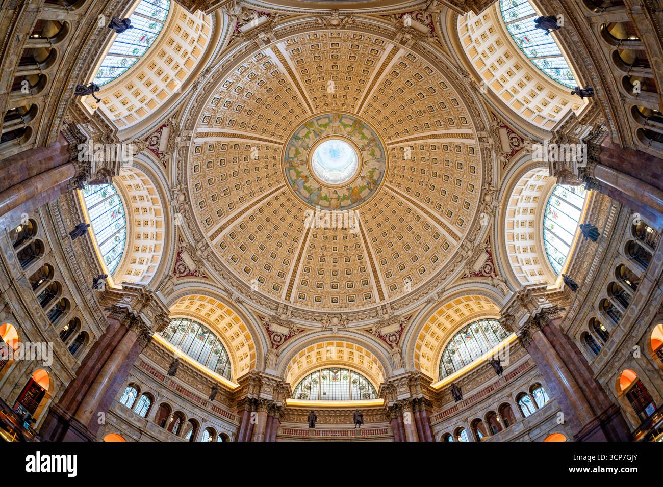 Jefferson Building Library Of Congress Main Reading Room Fisheye ...