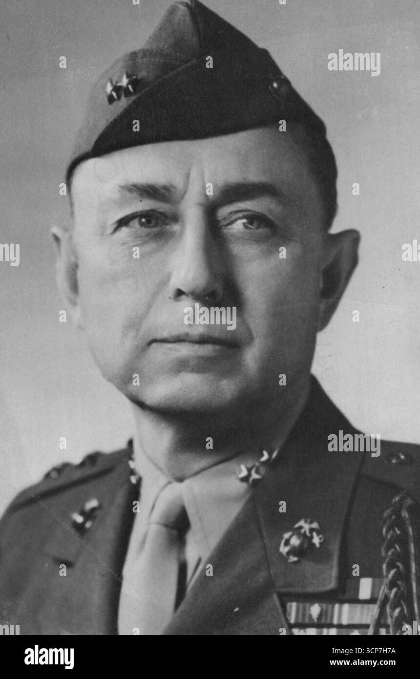 Command 3 Marine Invasion Division. Maj. Gen. Clifton B. Cates (Above ...